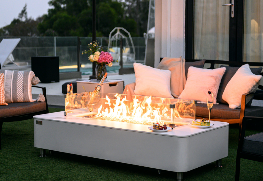 ATHENS Porcelain Top Fire Table (Bianco) – Flame Corner